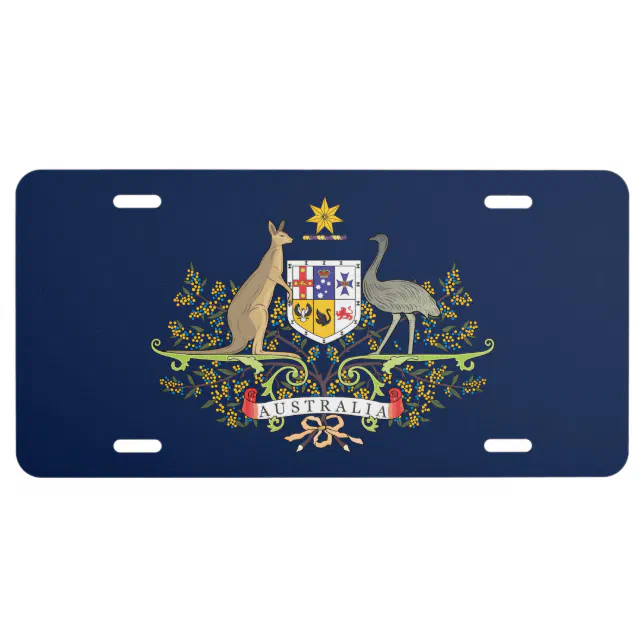 Australia Coat of Arms License Plate | Zazzle