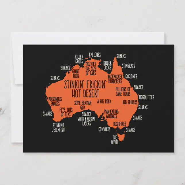 Australia Explained Mens Funny Birthday T-Shirts Card | Zazzle