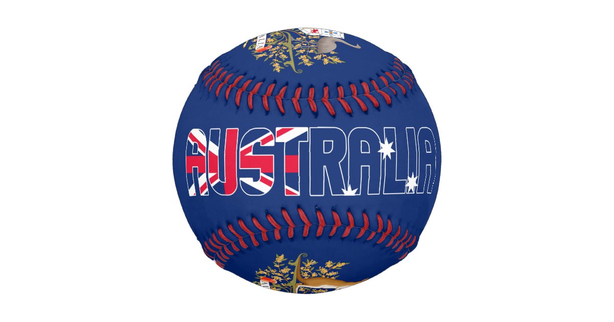 Australia Flag and Coat of Arms Patriotic Baseball | Zazzle