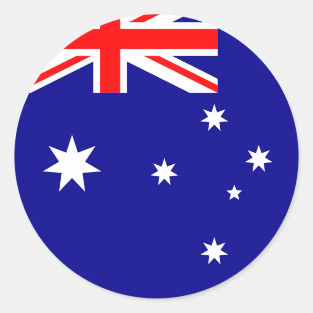 Australia Flag Classic Round Sticker | Zazzle