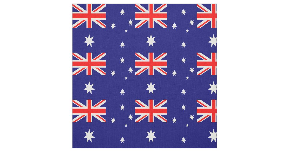 Australia Flag Custom Fabric | Zazzle