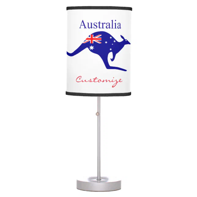 Australia Flag Kangaroo Thunder_Cove Table Lamp | Zazzle