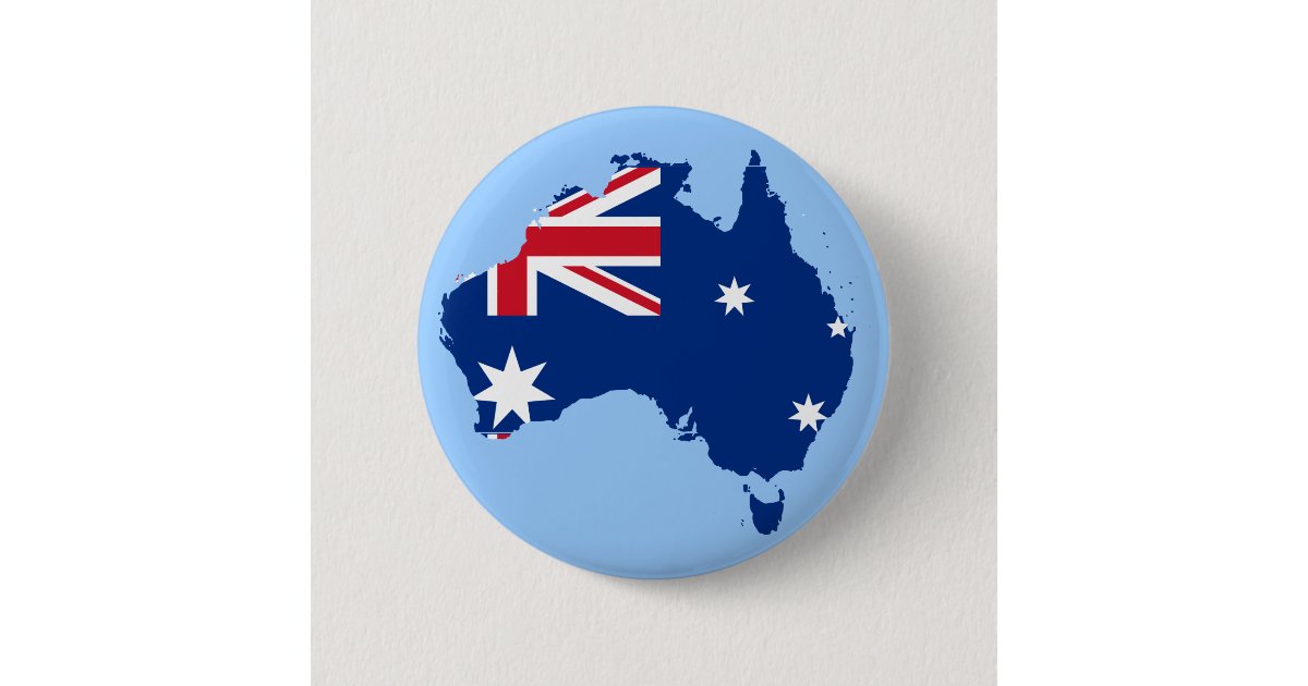 australia flag map button | Zazzle
