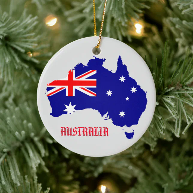 Australia Flag Map Circle Ornament | Zazzle