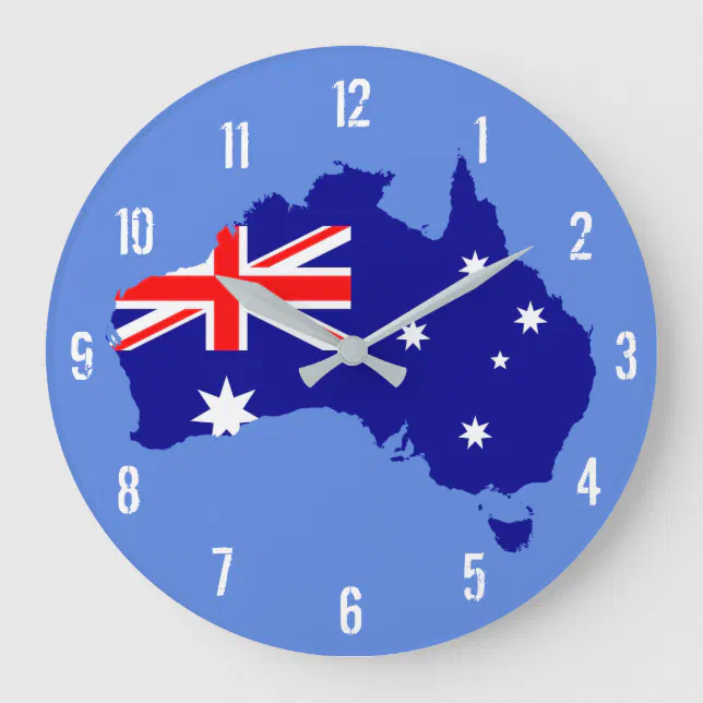 Australia Flag Map Wall Clock | Zazzle