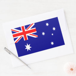 Australia Flag Rectangle Sticker | Zazzle