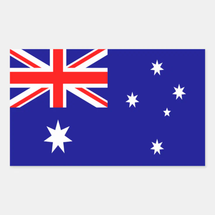 Australia Flag Rectangle Sticker | Zazzle