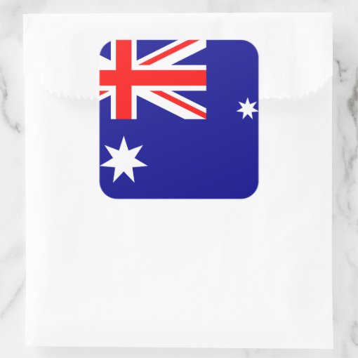 Australia Flag Square Sticker | Zazzle