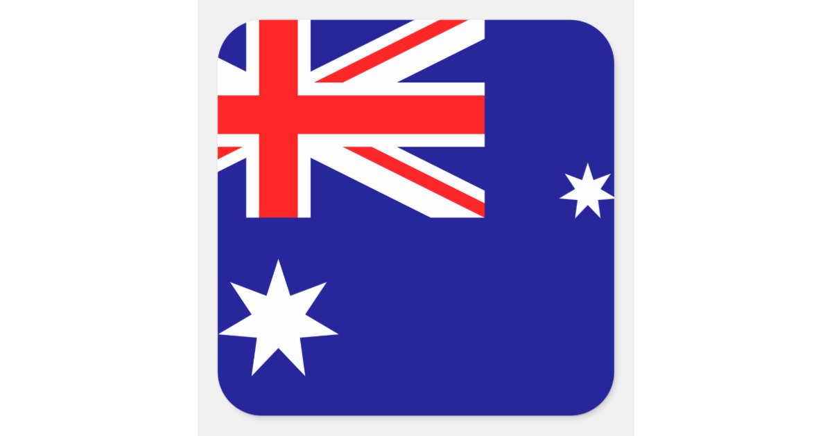 Australia Flag Square Sticker | Zazzle