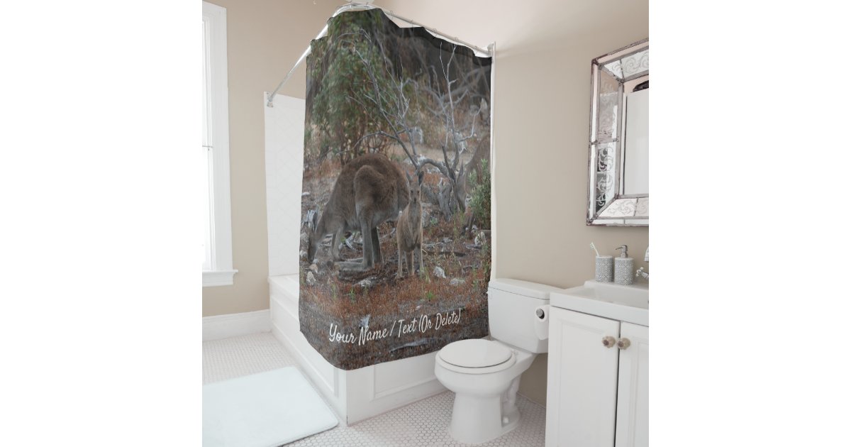 Australia Kangaroo Family Shower Curtain | Zazzle