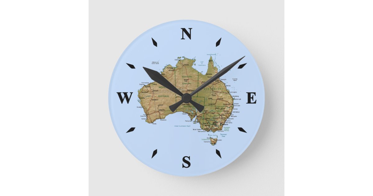Australia Map Clock | Zazzle