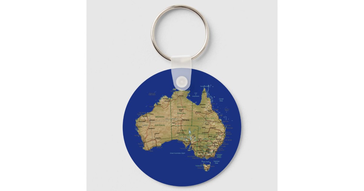 Australia Map Keychain | Zazzle