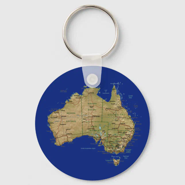 Australia Map Keychain | Zazzle