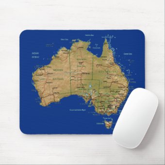 Australia Map Mousepad | Zazzle