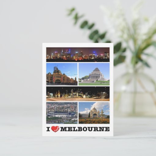 Australia - Melbourne - I Love - Postcard | Zazzle