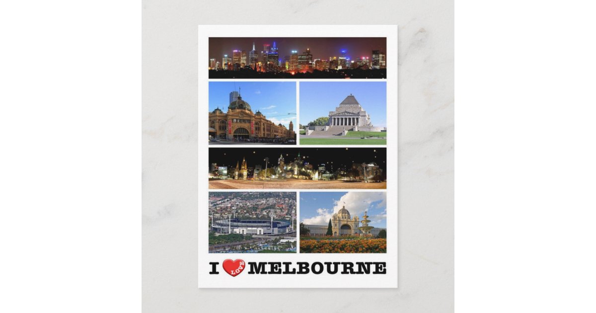 Australia - Melbourne - I Love - Postcard | Zazzle