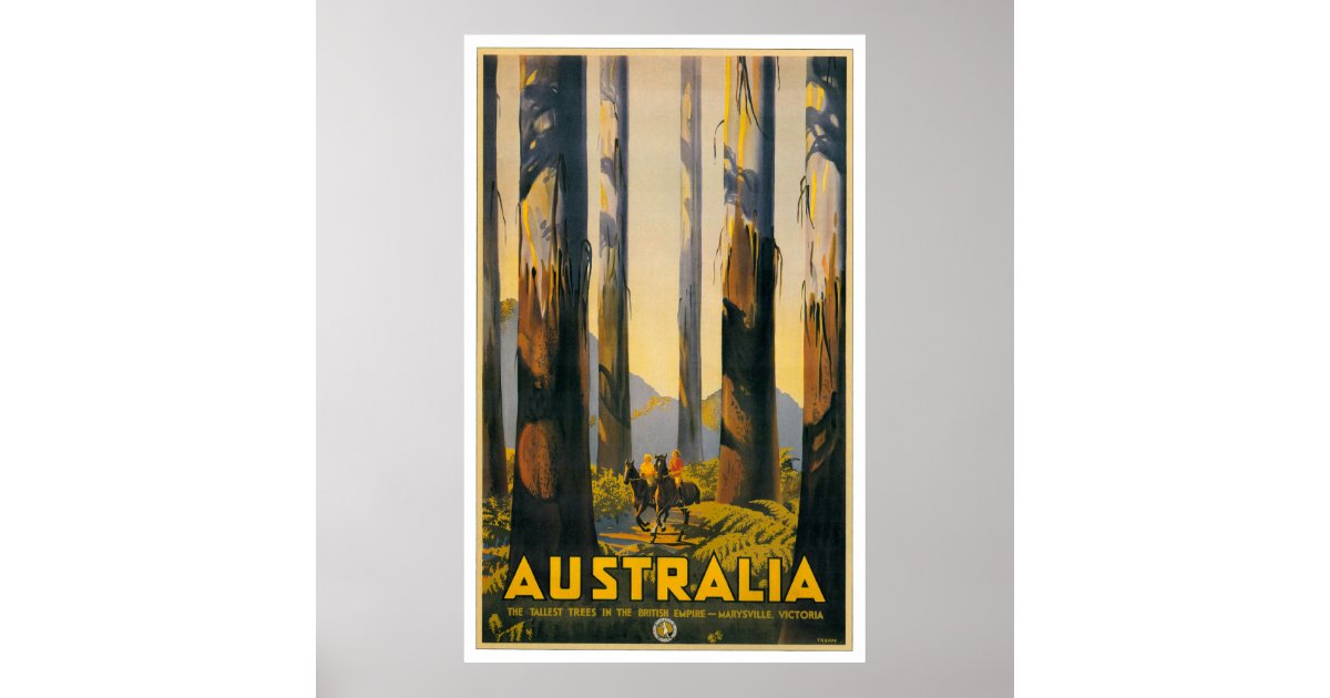 Australia Retro Travel Poster | Zazzle