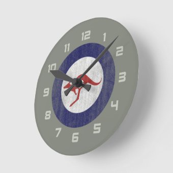 Australia roundel round clock | Zazzle