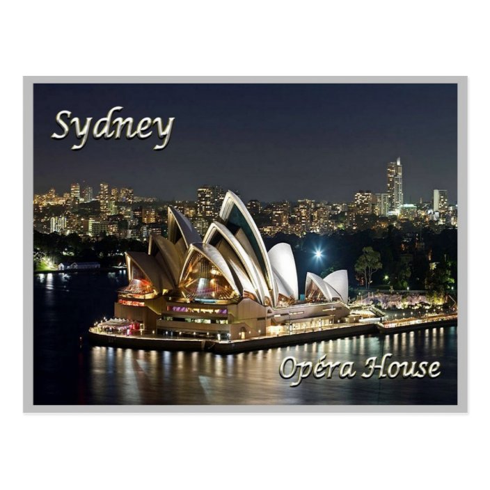 Australia - Sydney - Opera House - Postcard | Zazzle.com