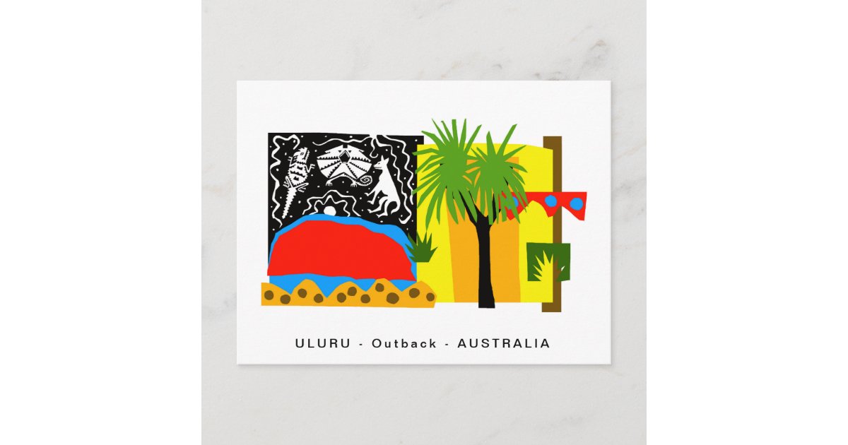 Australia - ULURU - Outback - desert Postcard | Zazzle