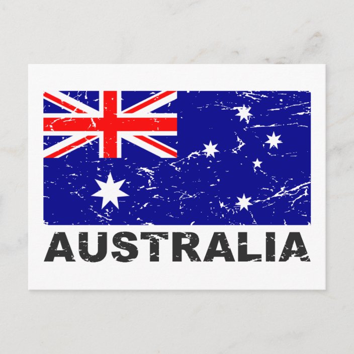 Australia Vintage Flag Postcard | Zazzle