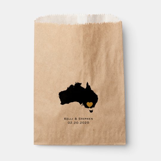 Australia Wedding Favor Treat Sacks, Map Gift Bags | Zazzle.com