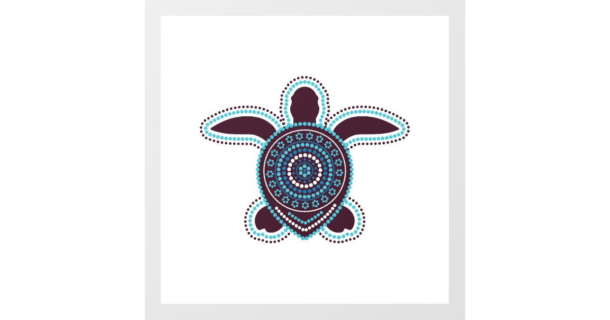 Australian Aboriginal Art Turtle Wall Decal | Zazzle