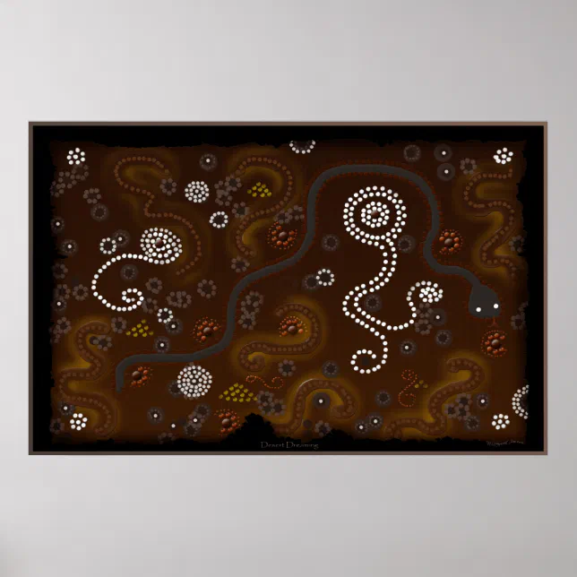 Australian Aboriginal Desert Art Poster | Zazzle