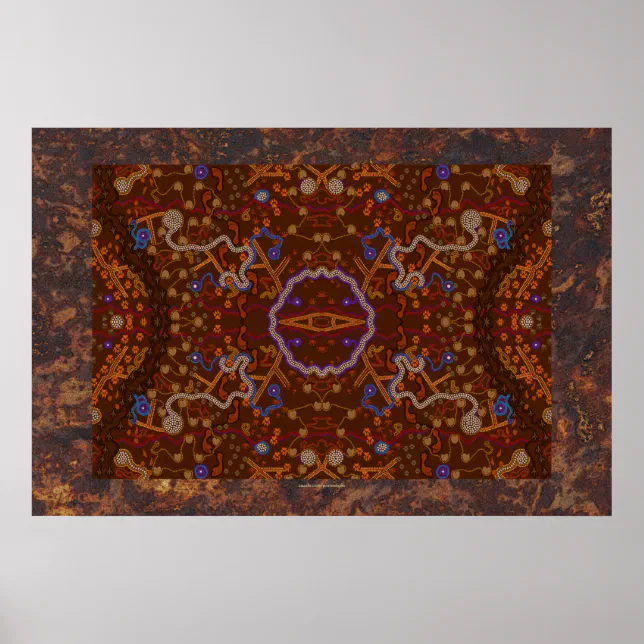 Australian Aboriginal Desert Art Poster | Zazzle