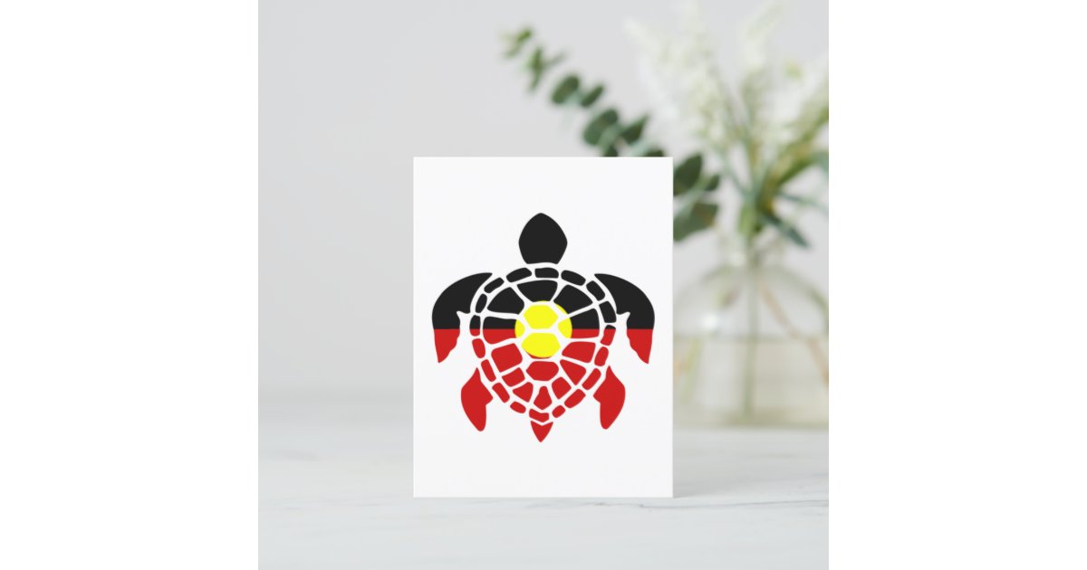 Australian Aboriginal Sea Turtle Postcard | Zazzle