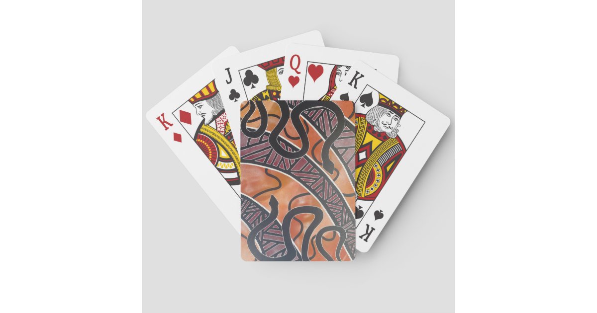 Australian Aboriginal snake playing cards | Zazzle