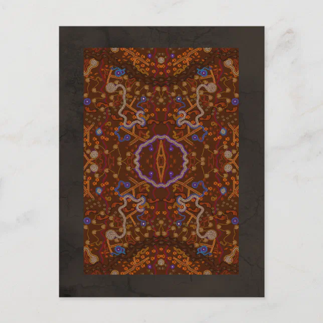 Australian Aboriginal-style Walkabout Art Design Postcard | Zazzle