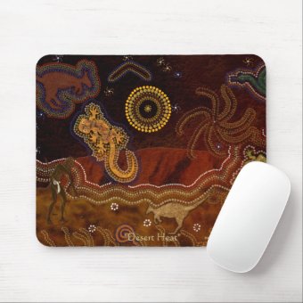 Australian Aborigines Hunting Kangaroo & Geckos Mouse Pad | Zazzle