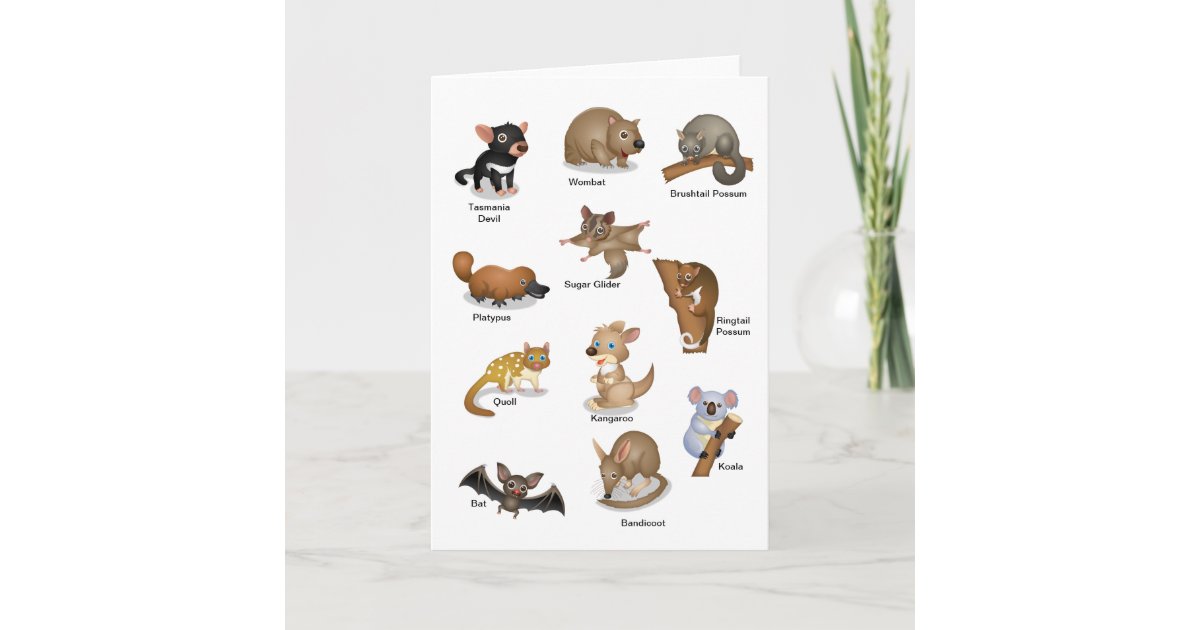 Australian Animal Greeting Card | Zazzle