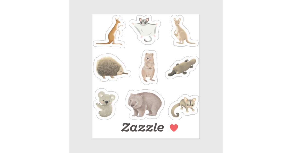 Australian Animal Stickers | Zazzle