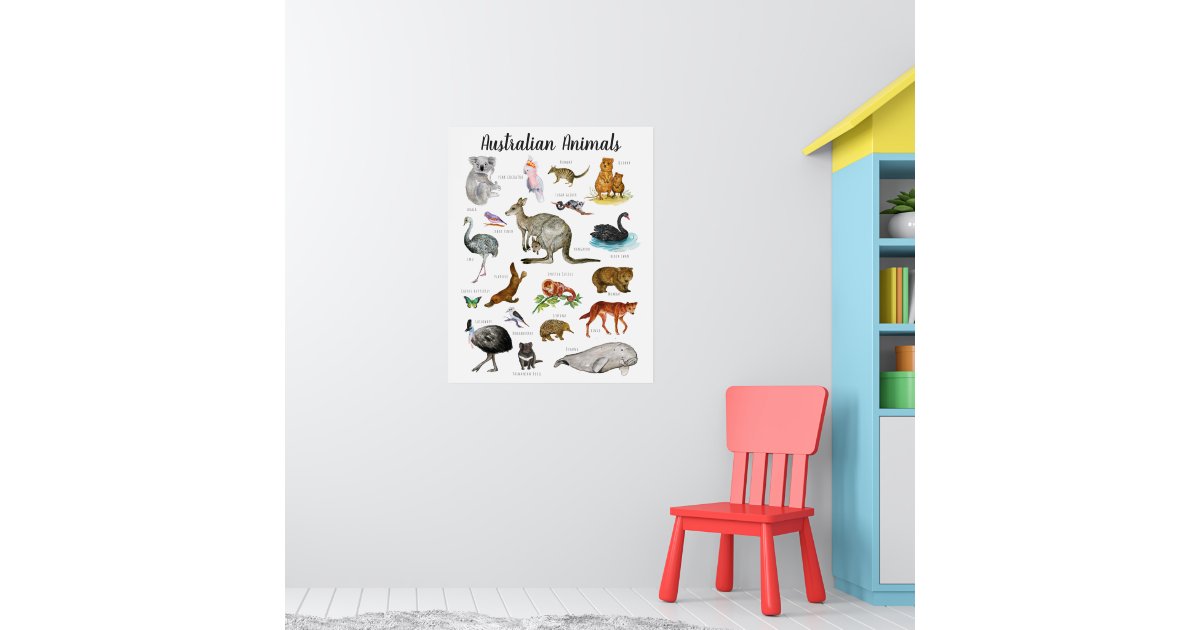 Australian Animals | Education Learning Classroom Poster | Zazzle