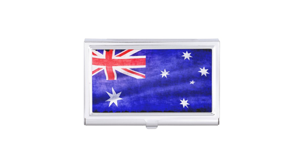 Australian, Aussie Flag, Downunder Patriotic Flag Business Card Holder ...
