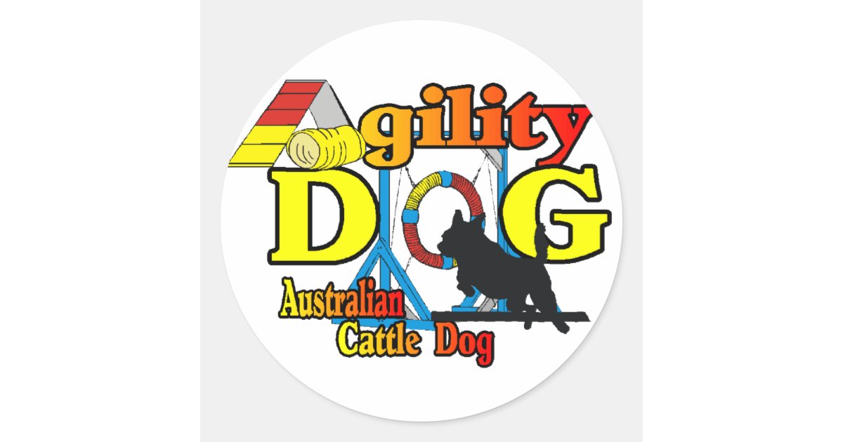 Australian Cattle Dog Agility Classic Round Sticker | Zazzle