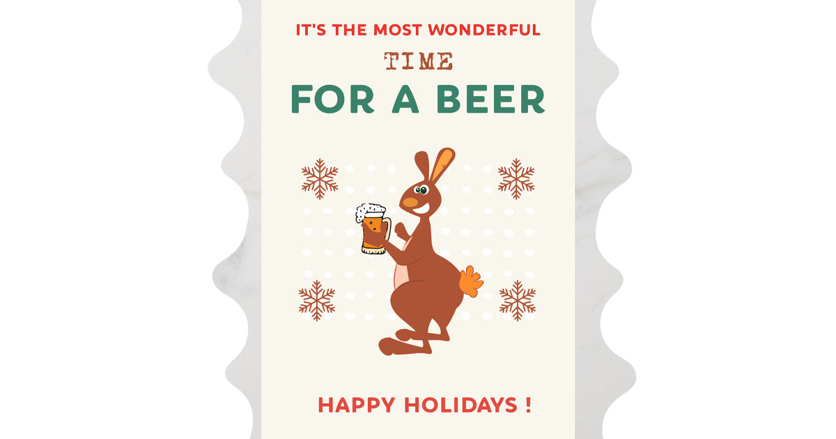 Australian christmas cards Funny Aussie Beer | Zazzle
