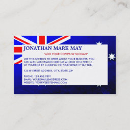 Australian Flag, Australia Business Card | Zazzle
