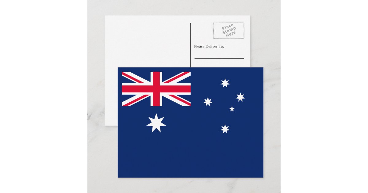 Australian Flag, Flag of Australia Postcard | Zazzle