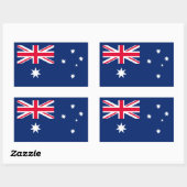 Australian Flag, Flag of Australia Rectangular Sticker | Zazzle