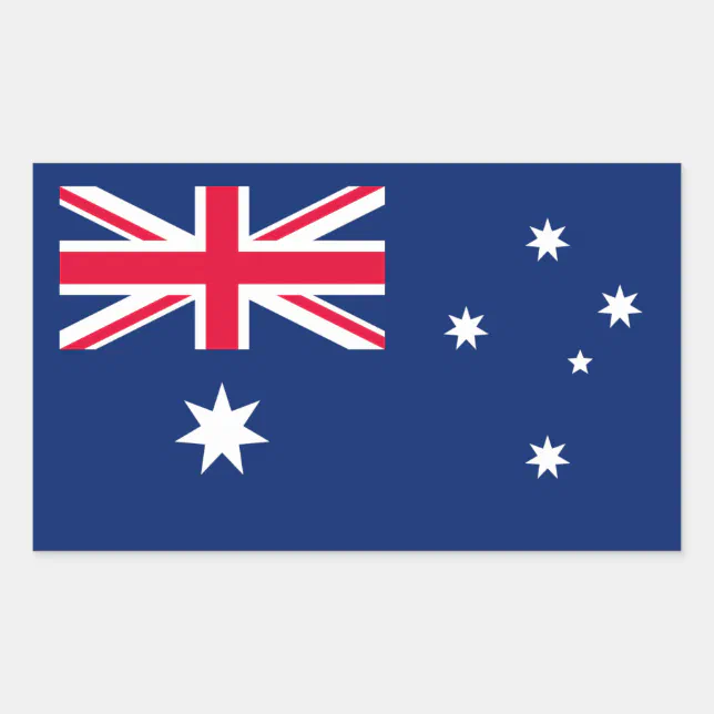 Australian Flag, Flag of Australia Rectangular Sticker | Zazzle