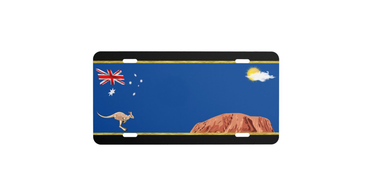 Australian flag license plate | Zazzle