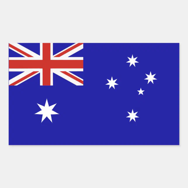 Australian flag rectangular sticker | Zazzle