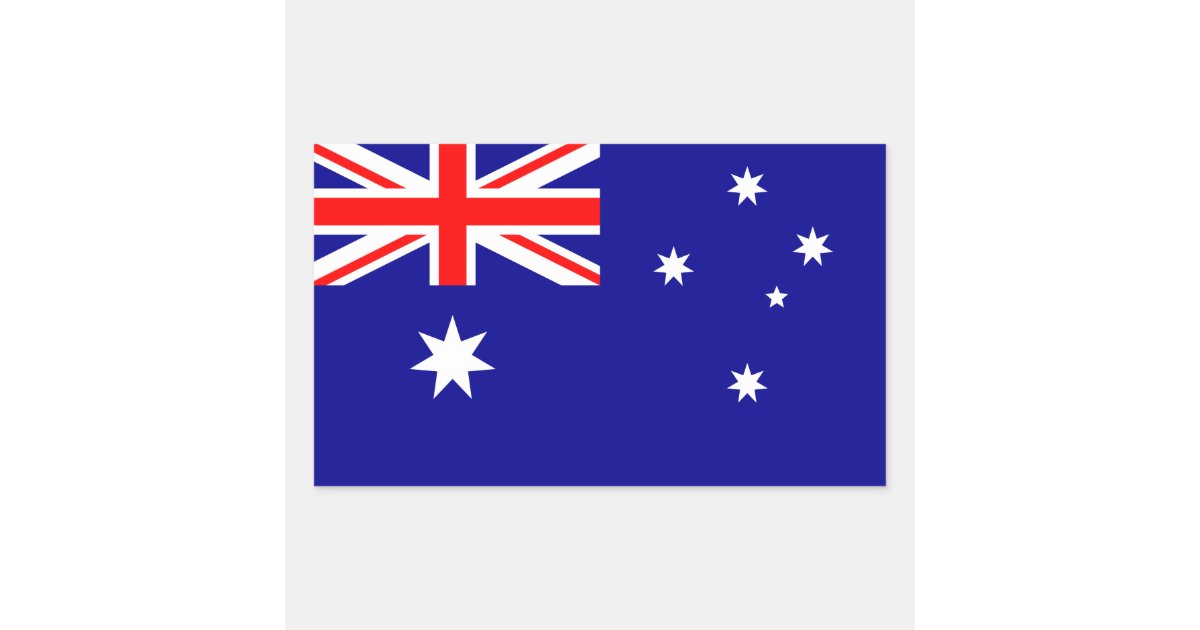Australian Flag Rectangular Sticker | Zazzle