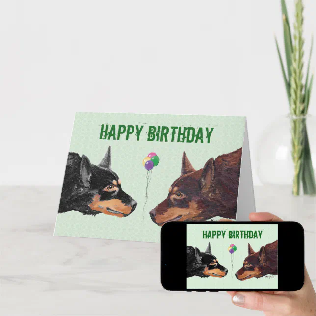 Australian Kelpie Happy Birthday Card | Zazzle