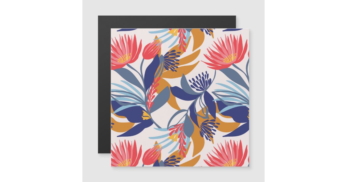 Australian native floral on a cream base magnetic invitation | Zazzle