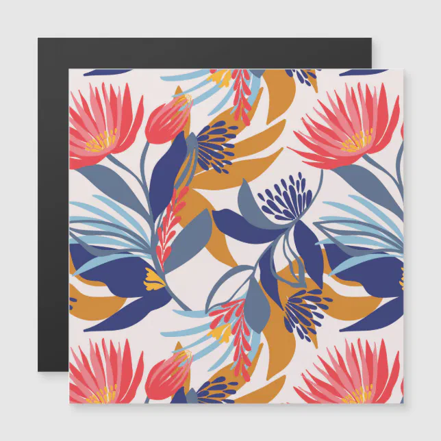 Australian native floral on a cream base magnetic invitation | Zazzle