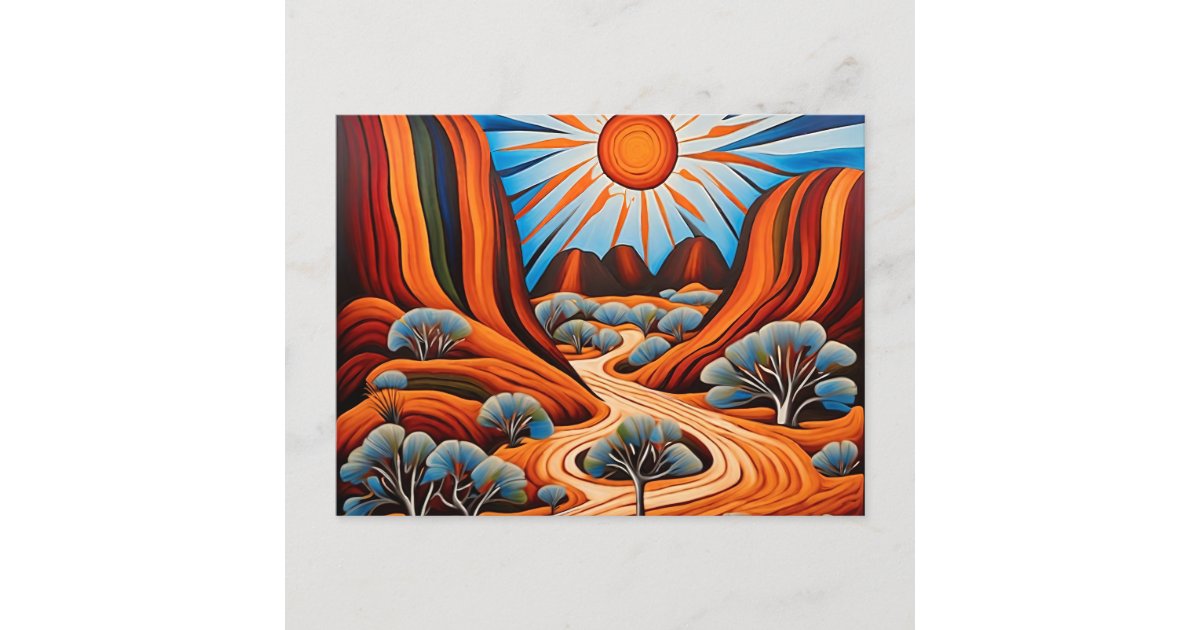 Australian Outback Art Postcard | Zazzle